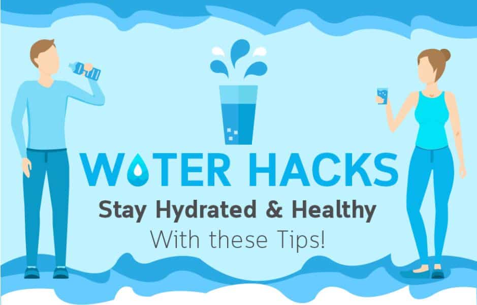 Water Hacks: How To Stay Hydrated & Healthy Infographic